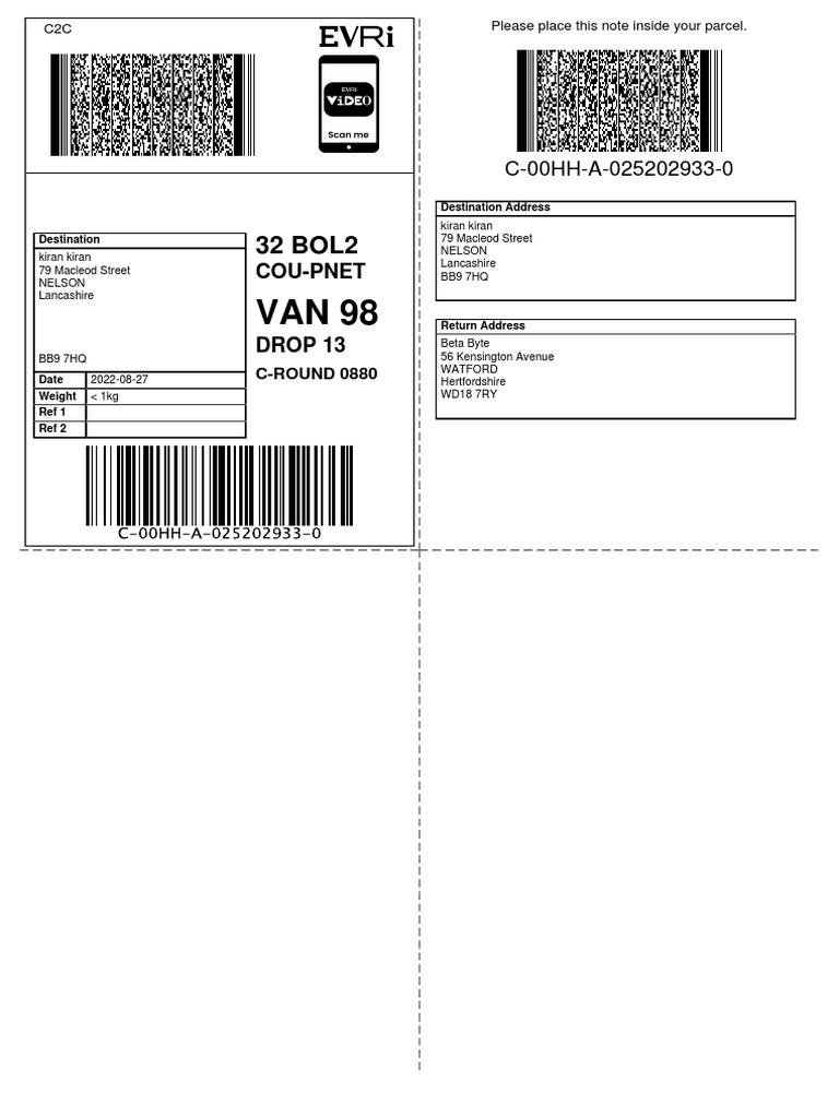Evri Parcelshop and Courier 38831096 | PDF