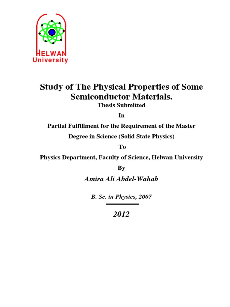 Study On The Semiconducting Properties | PDF | Glasses | Amorphous Solid