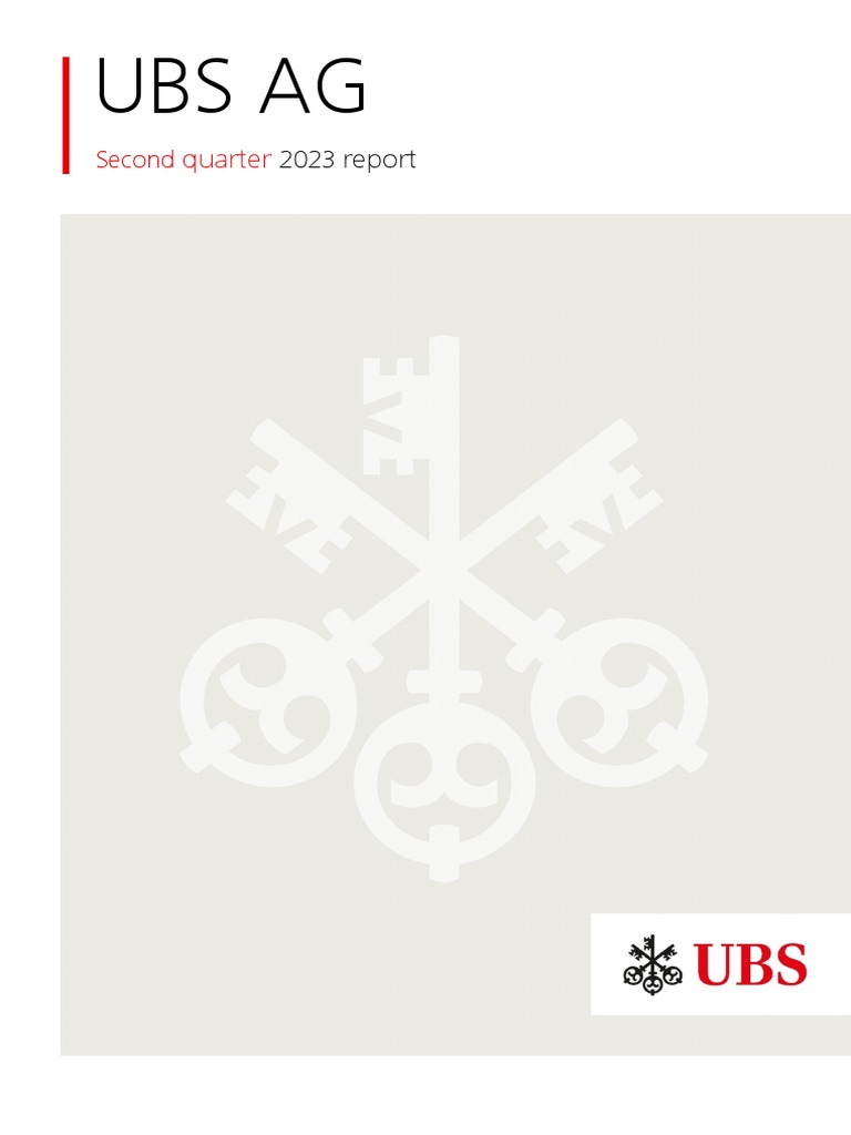 Full Report Ubs Ag Consolidated 2q23 | PDF | Ubs | Banks