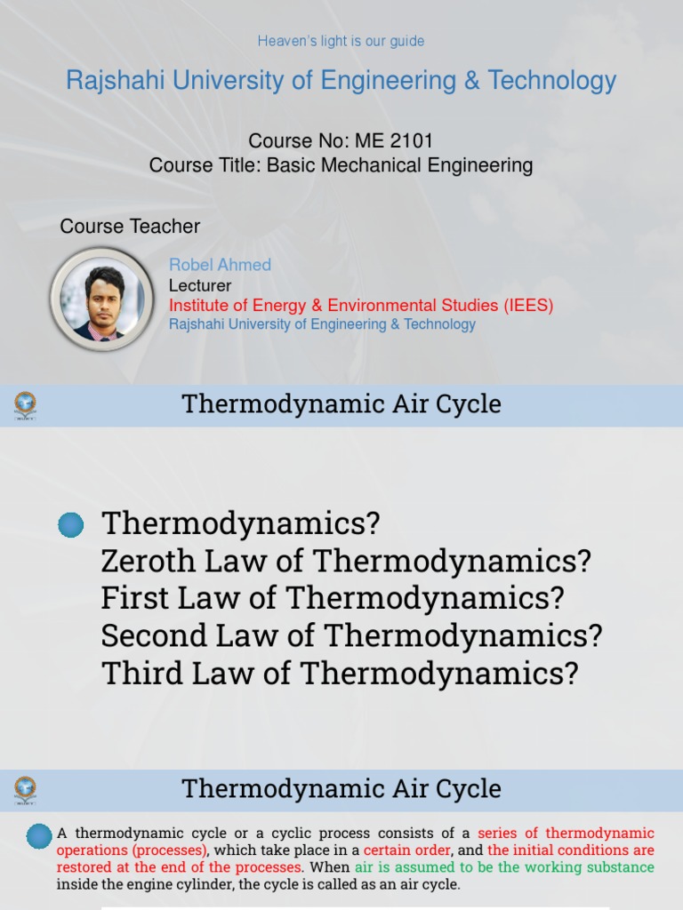 Thermodynamic Cycle, Gas Turbine, Turbo-Super Charger | PDF | Heat | Thermodynamics