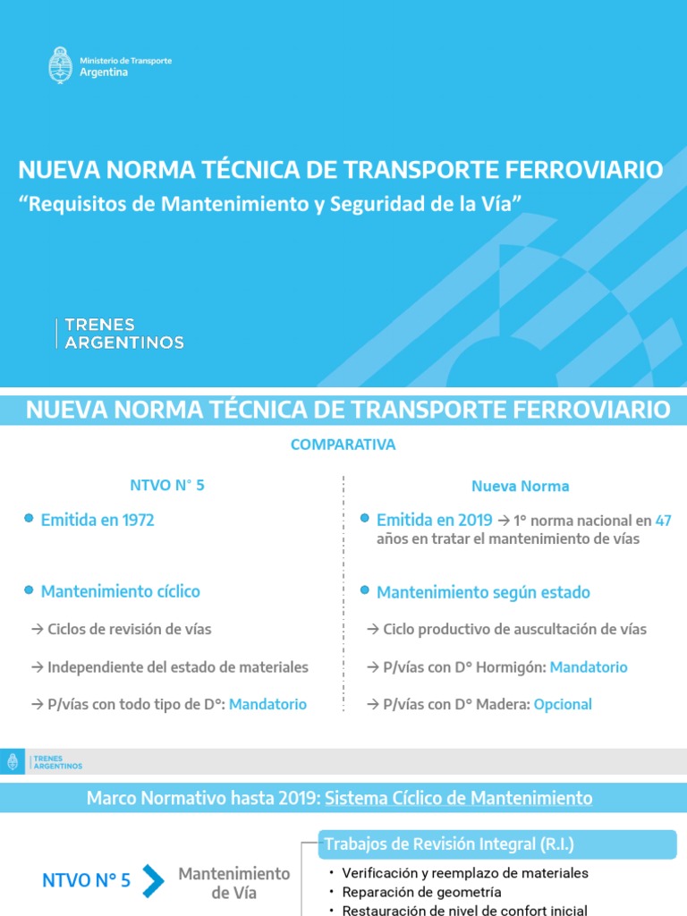 Presentación Nueva Norma Mantenimiento y Seguridad de La Vía - Sep 2021 | Descargar gratis PDF ...
