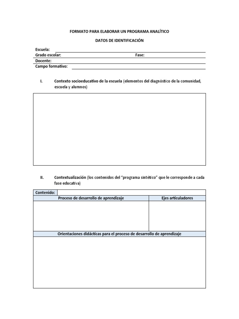 Guía para Crear un Programa Analítico Escolar | PDF