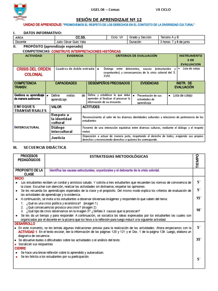 Sesion 12 - Crisis Colonial | PDF | Career & Growth
