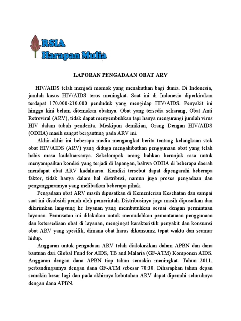 HIV Perencanaan Pengadaan OBAT ARV | PDF
