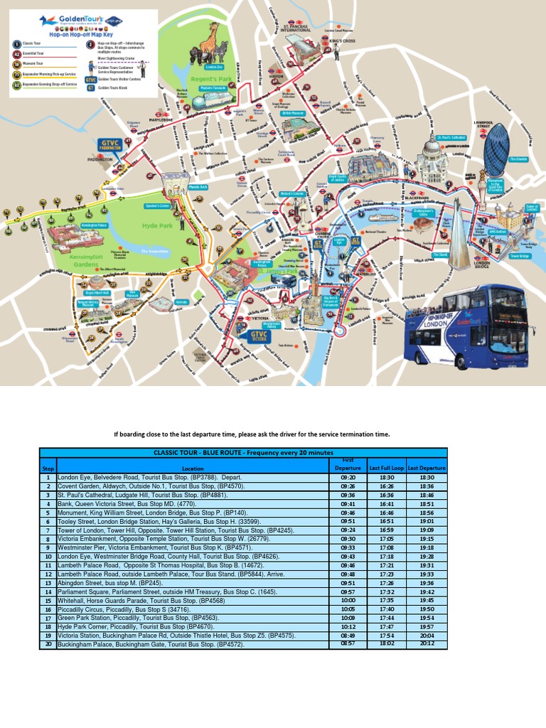 London Hop-On Hop-Off Route Map | PDF