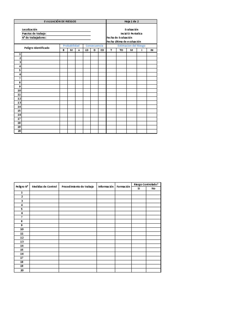 Formato Ev Riesgos | PDF