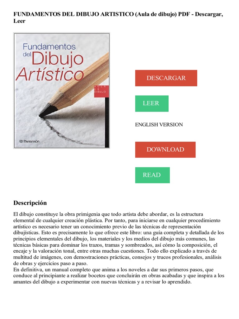 FUNDAMENTOS DEL DIBUJO ARTISTICO (Aula de Dibujo) PDF - Descargar, Leer ...