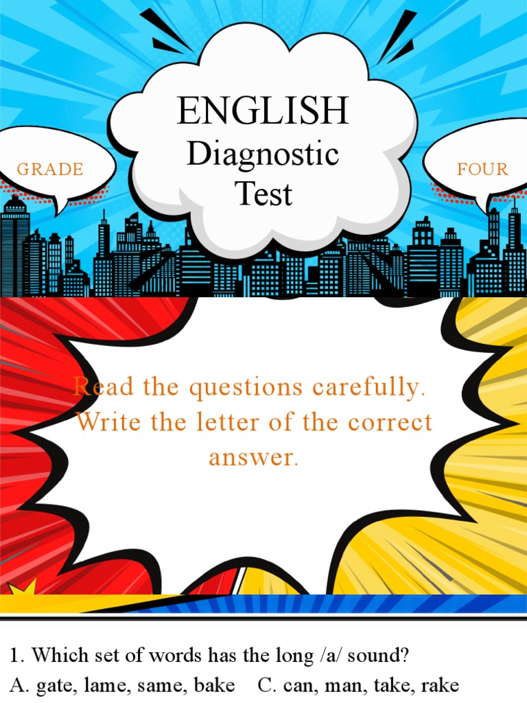 Diagnostic Test in English | PDF