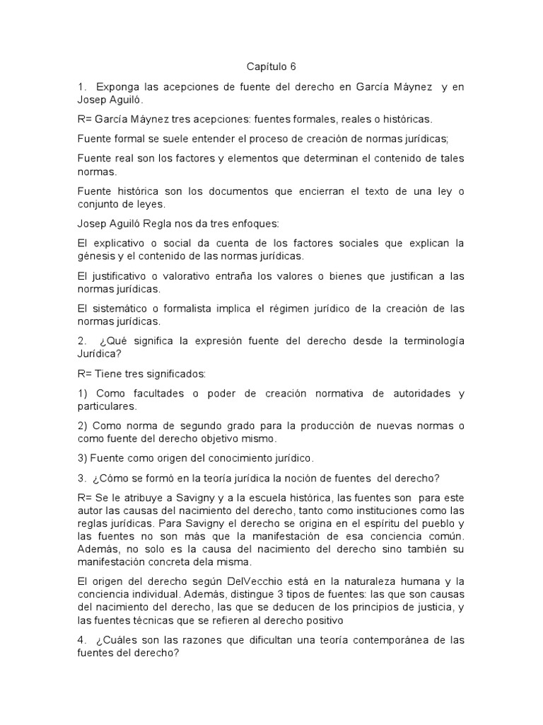 Garcia Maynes Introduccion Al Derecho Capitulo 6 | PDF | Caso de ley | Constitución
