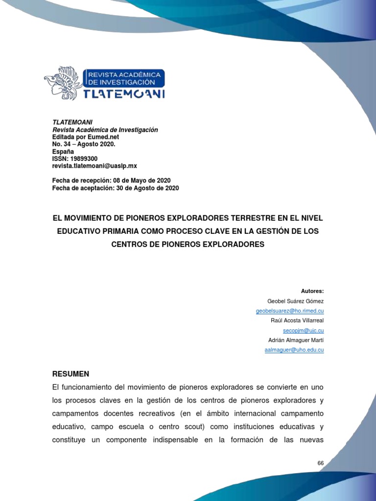 Pioneros Exploradores | PDF | Cuba | Educación primaria
