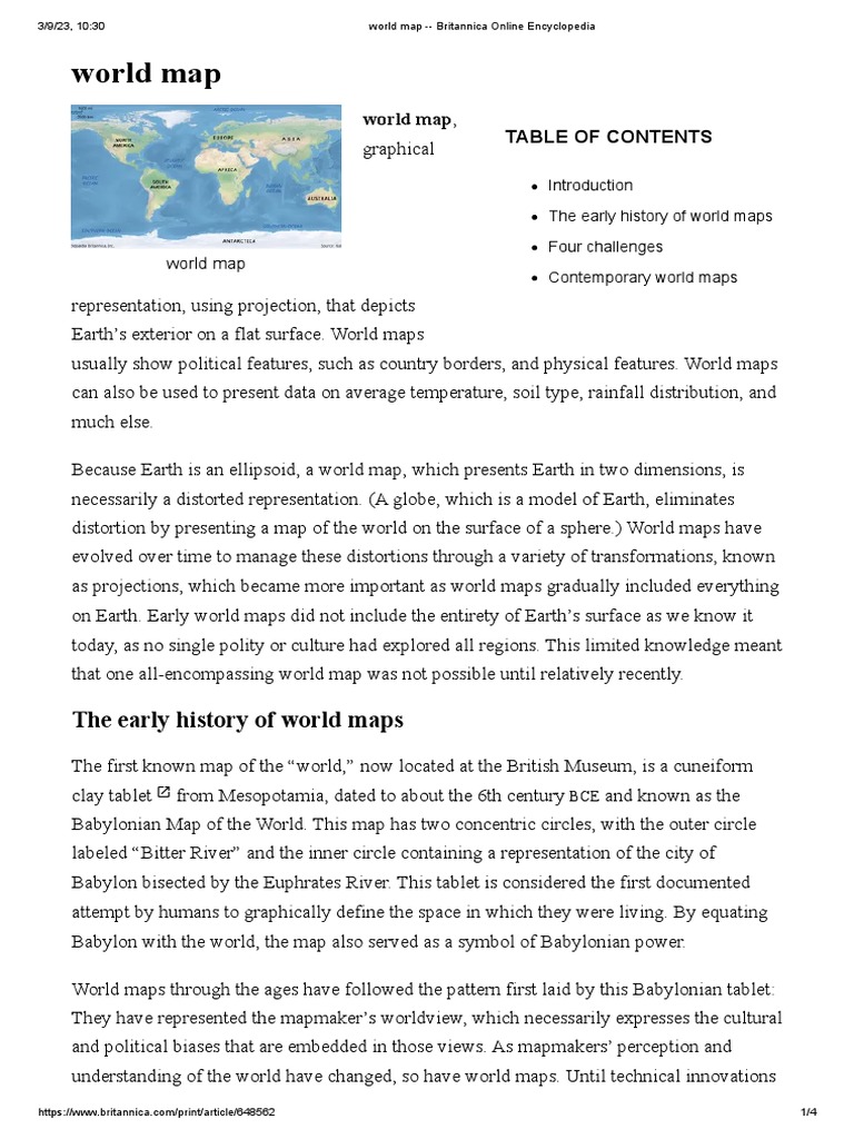 World Map Britannica Online Encyclopedia Pdf