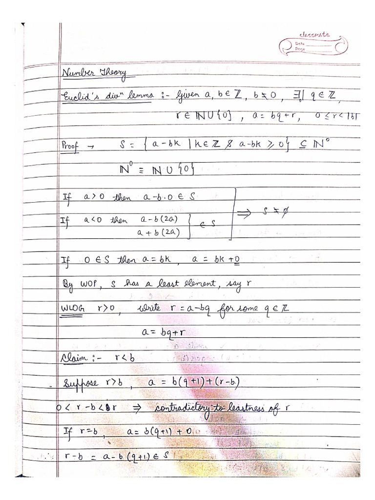 Number Theory Pdf