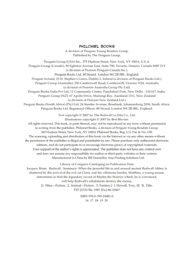 Redwall - The Graphic Novel Paperback - Illustrated | PDF