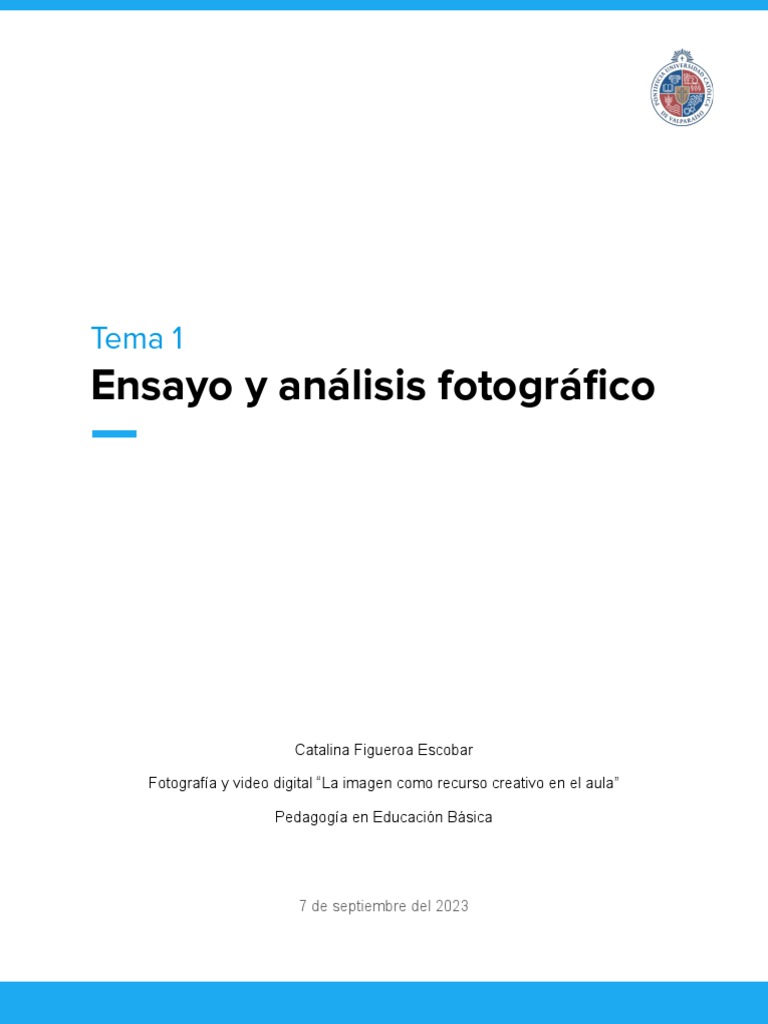 Ensayo y Análisis Fotográfico | PDF | Imagen