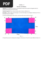 Activity Book Class 12 Maths | PDF | Angle | Maxima And Minima