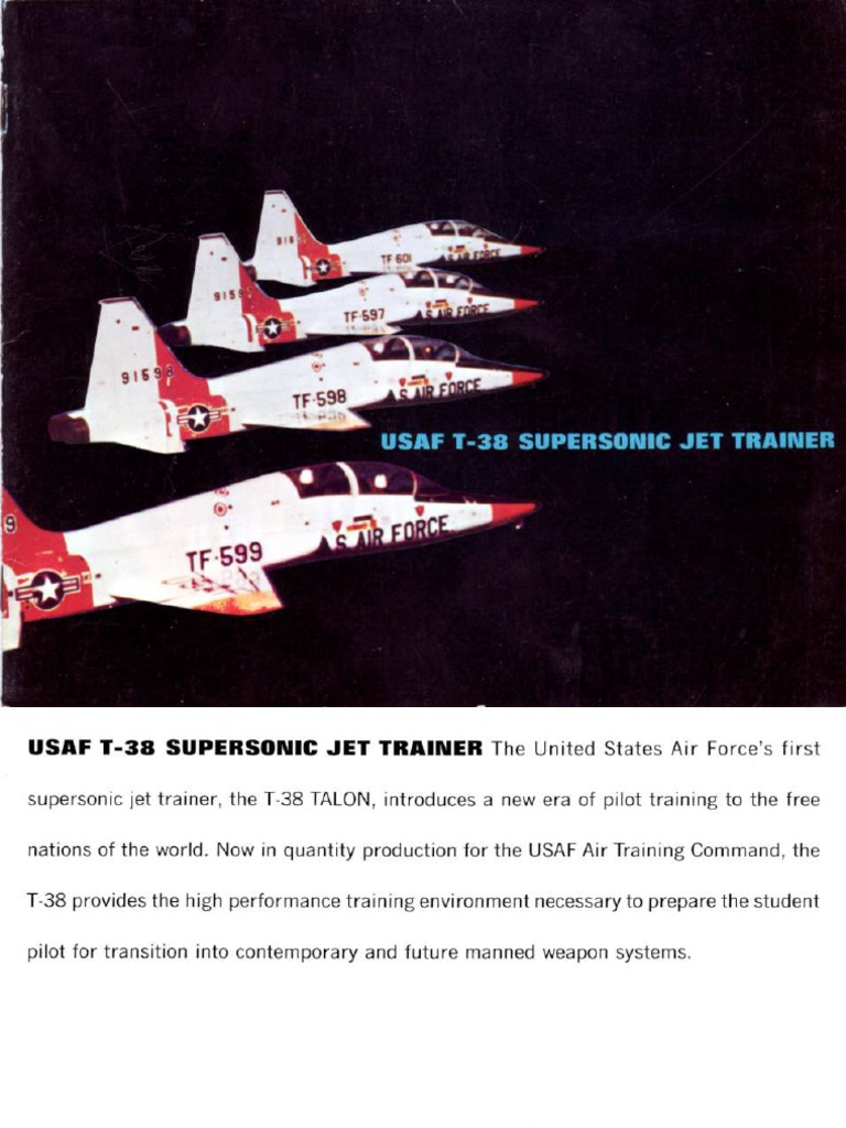 Northrop T-38 Talon Supersonic Jet Trainer | PDF