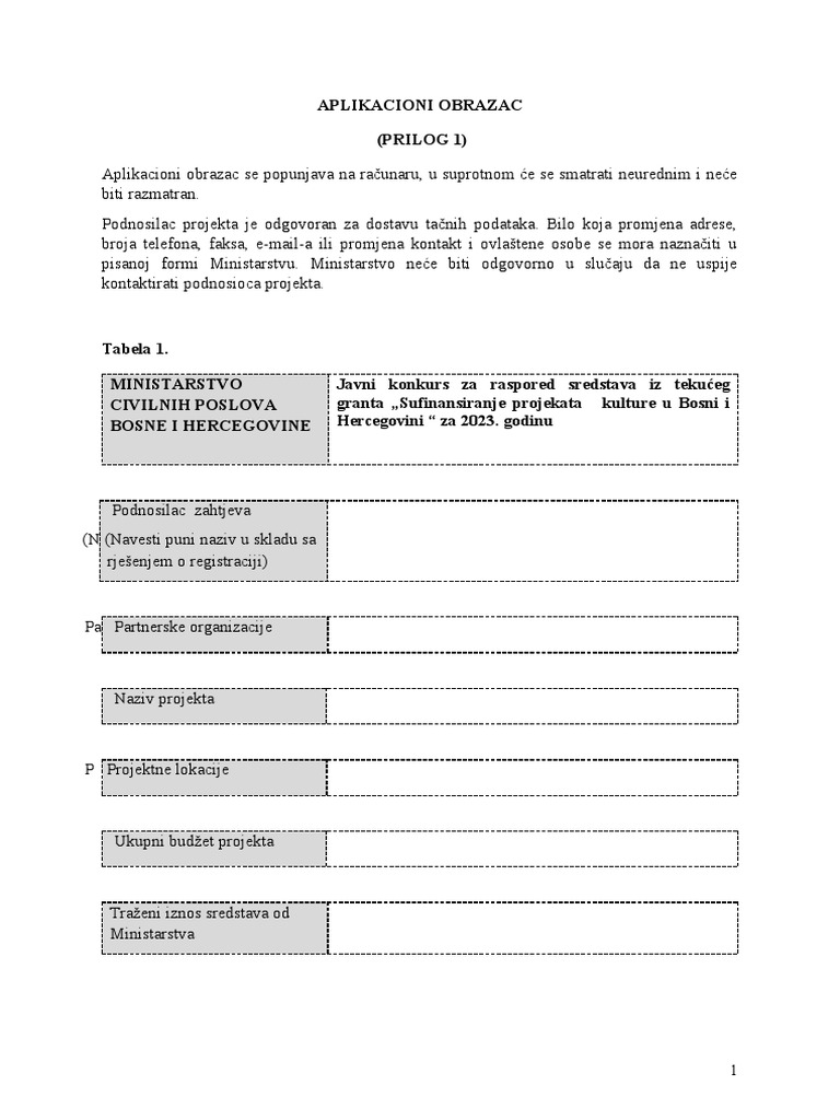 Prilog 1 - PK 2023 Bos | PDF