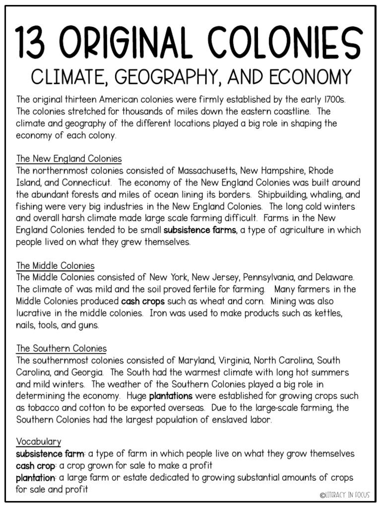 Climate and Economy of the Colonies | PDF | Plantation | Cash Crop