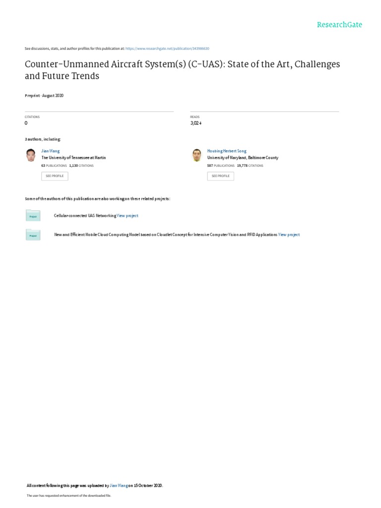 Counter-Unmanned Aircraft System(s) (C-UAS) | PDF | Unmanned Aerial ...