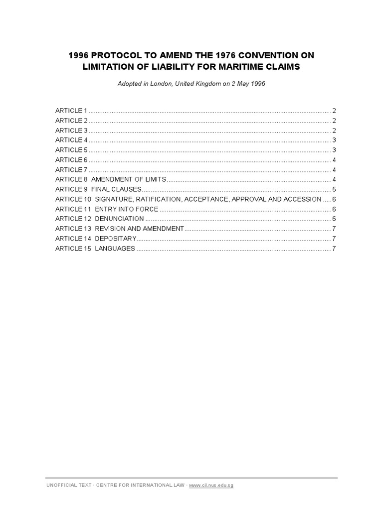 1996 LLMC Prot | PDF