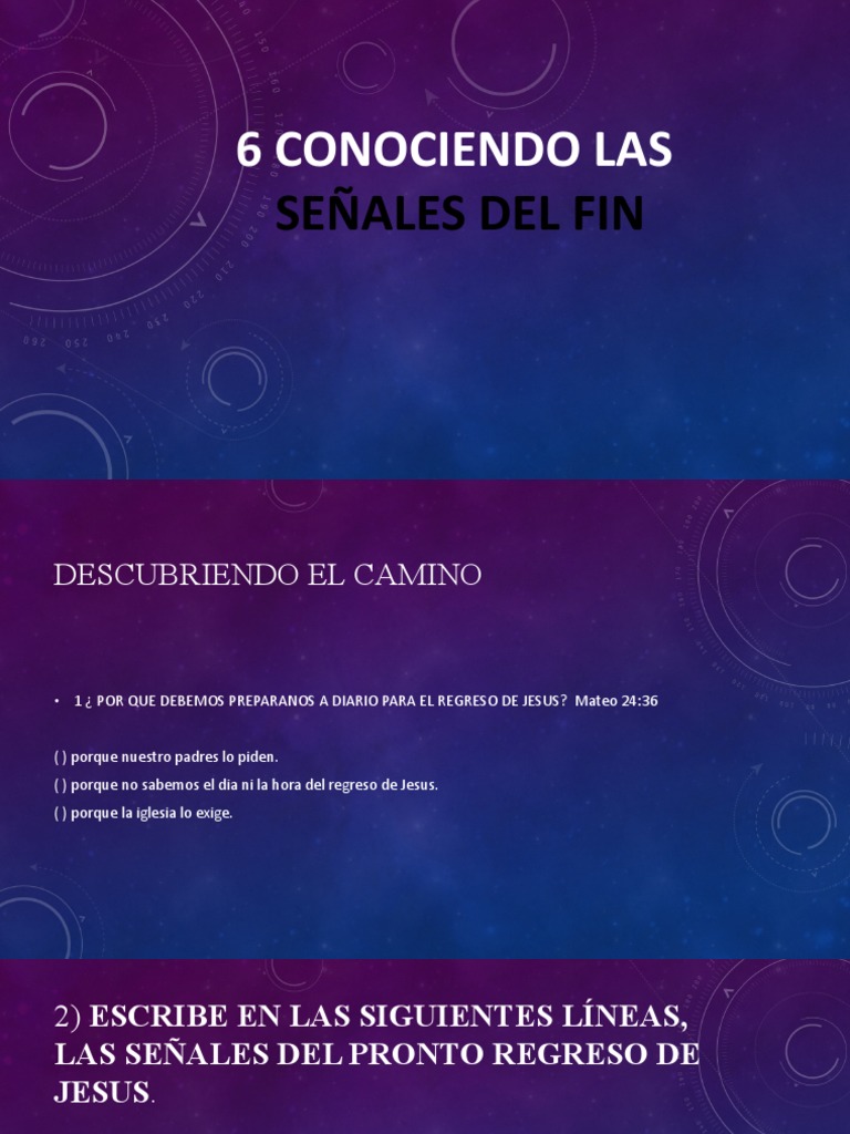 Conociendo Las Señales Del Fin 6 | PDF
