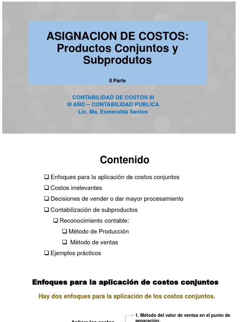 Asignacion de Costos Conjuntos Parte 3 | PDF