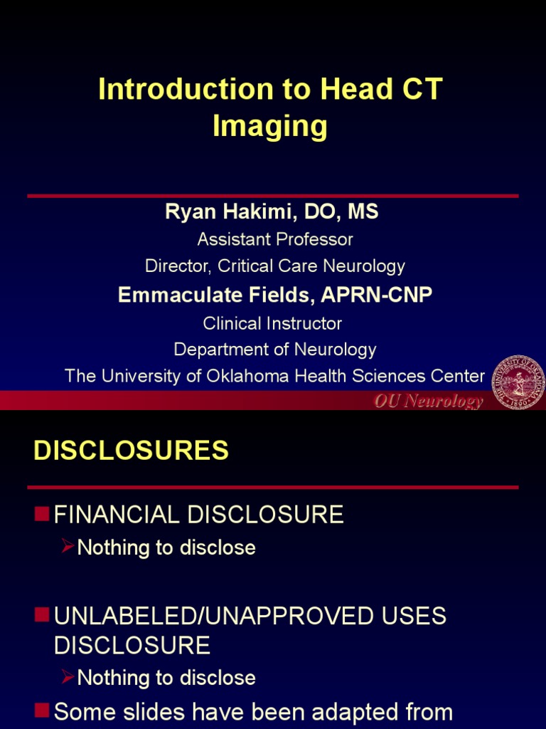 Intro Head CT | Download Free PDF | Human Brain | Ct Scan