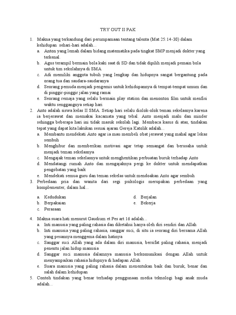 Try Out Ii Pak | PDF