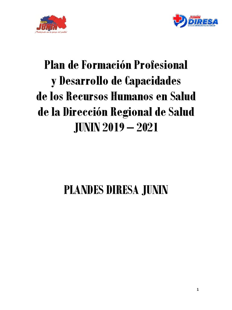 Plan de Formaci N Profesional y Desarrollo de Capacidades de RR - HH | PDF | Gestión de recursos ...