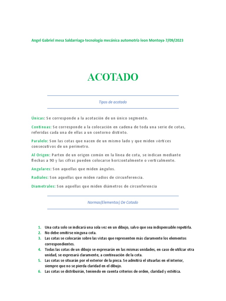 ACOTADO | PDF | Dimensión | Dibujo