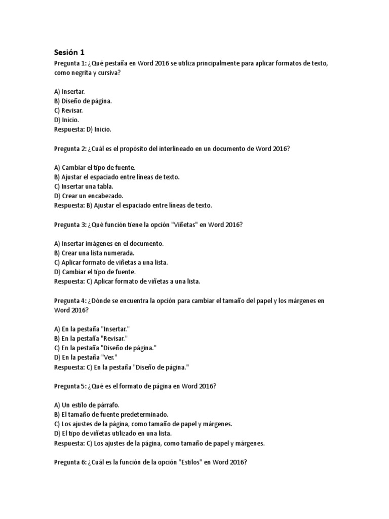 Preguntas | PDF | Microsoft Word | Macro (informática)