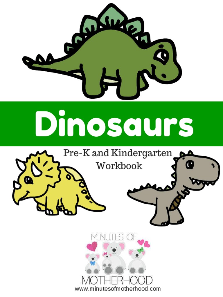 Pre-K Dinosaur Workbook Activities | PDF | Dinosaurs | Taxa