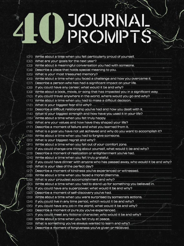40 Journal Prompts | PDF