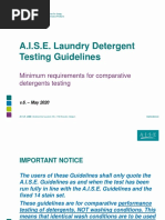 A.I.S.E. Guidelines for Detergent Testing | PDF | Dye | Laundry