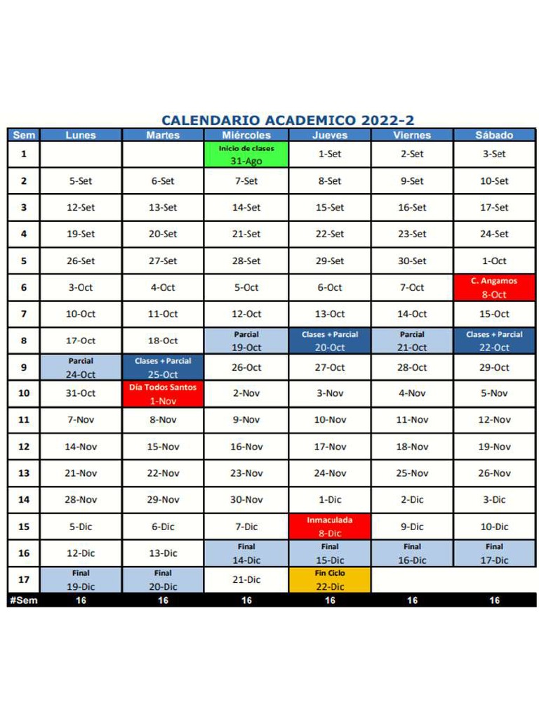 Calendario ISIL | PDF