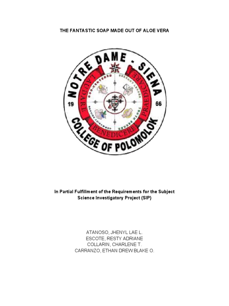 Science Investigatory Project SIP | PDF | Leaf | Skin