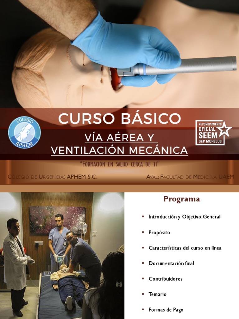 PDF Via Aerea y Ventilacion Mecanica - Aphem - 2 | PDF | Evaluación | Educación a distancia