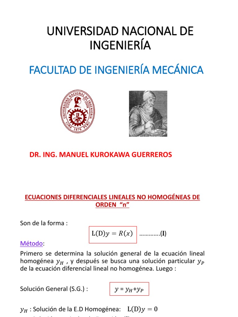 U2 d2 2023-1 Solucion Particular-Metodos Abreviados | PDF | Ecuaciones ...