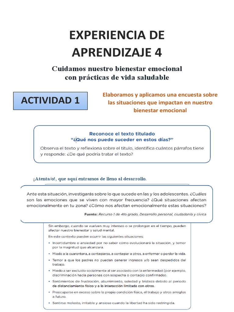 Bienestar Emocional y Vida Saludable | PDF | Las emociones ...