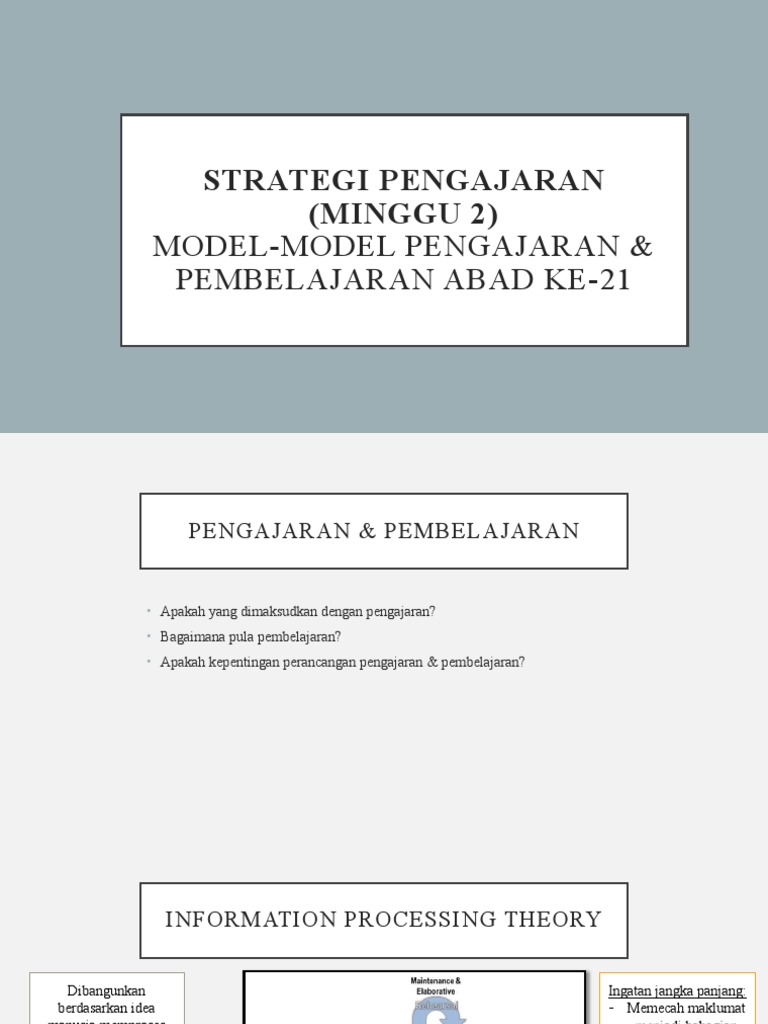 W2.model Pengajaran Abad Ke21 | PDF