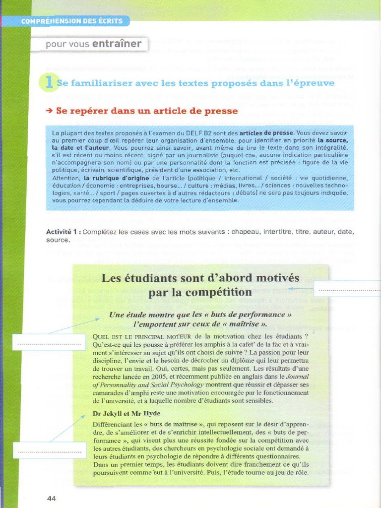 Reussir Le Delf b2 | PDF