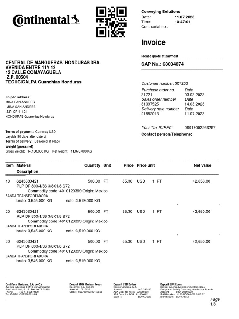 Invoice: SAP No.: 68034074 | PDF