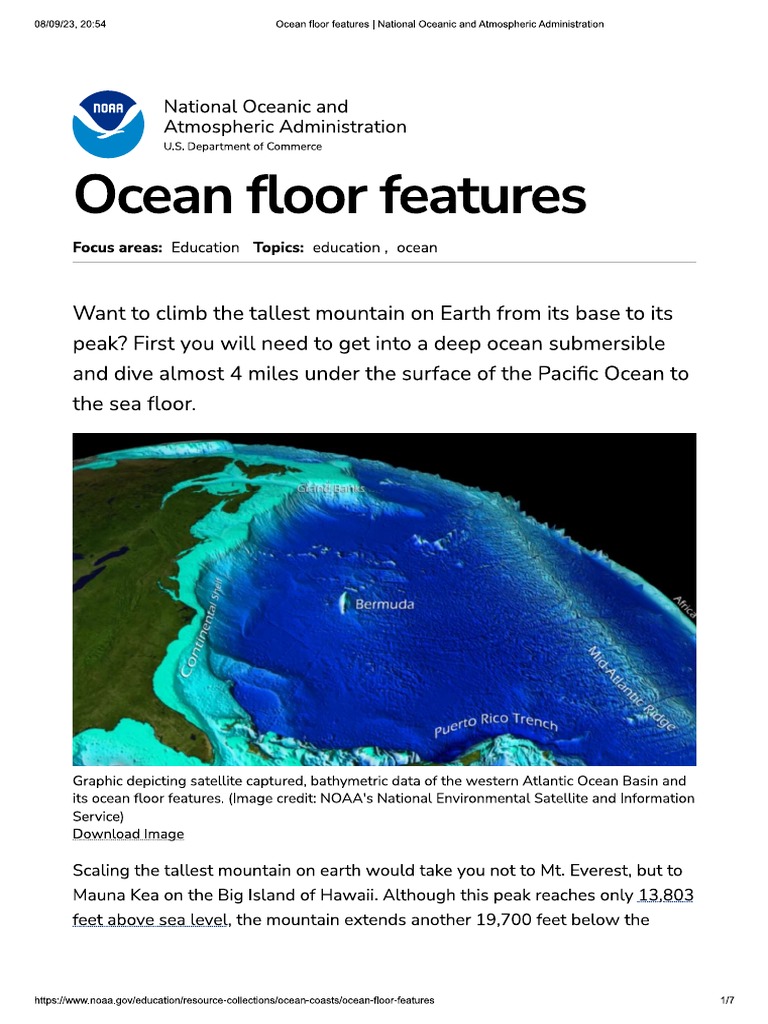 Ocean Floor Features | PDF