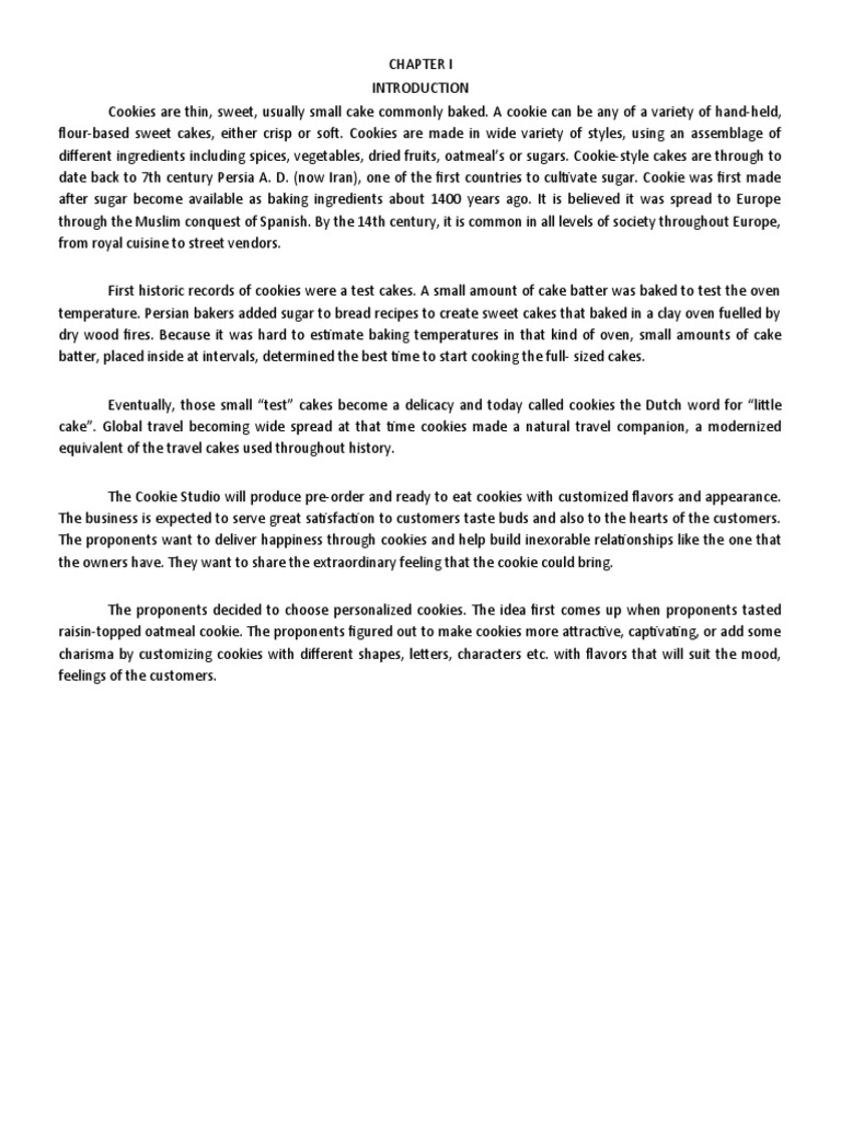 Chapter I | PDF | Cakes | Employment