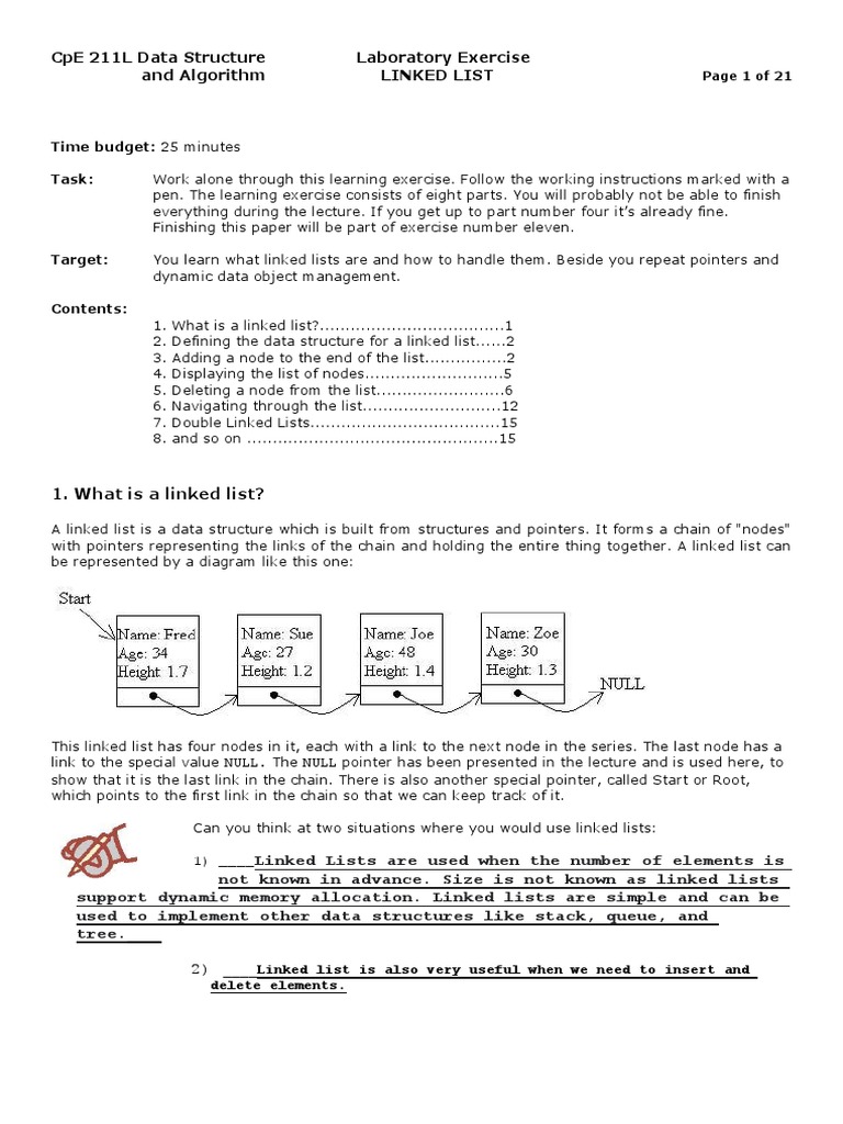 Linked List Lab Exercise - Diaz | PDF Linked List Lab Exercise - Diaz | PDF