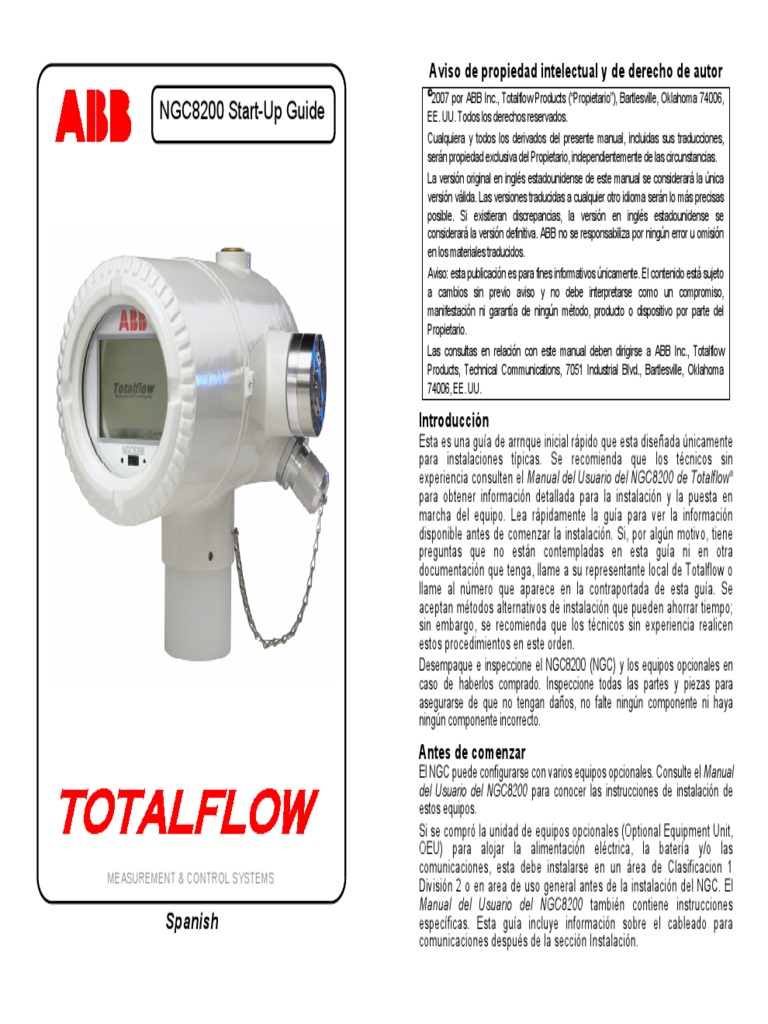 Guia ABB Cromatografo NGC 2103236MNAA | PDF | USB | Fuente de alimentación