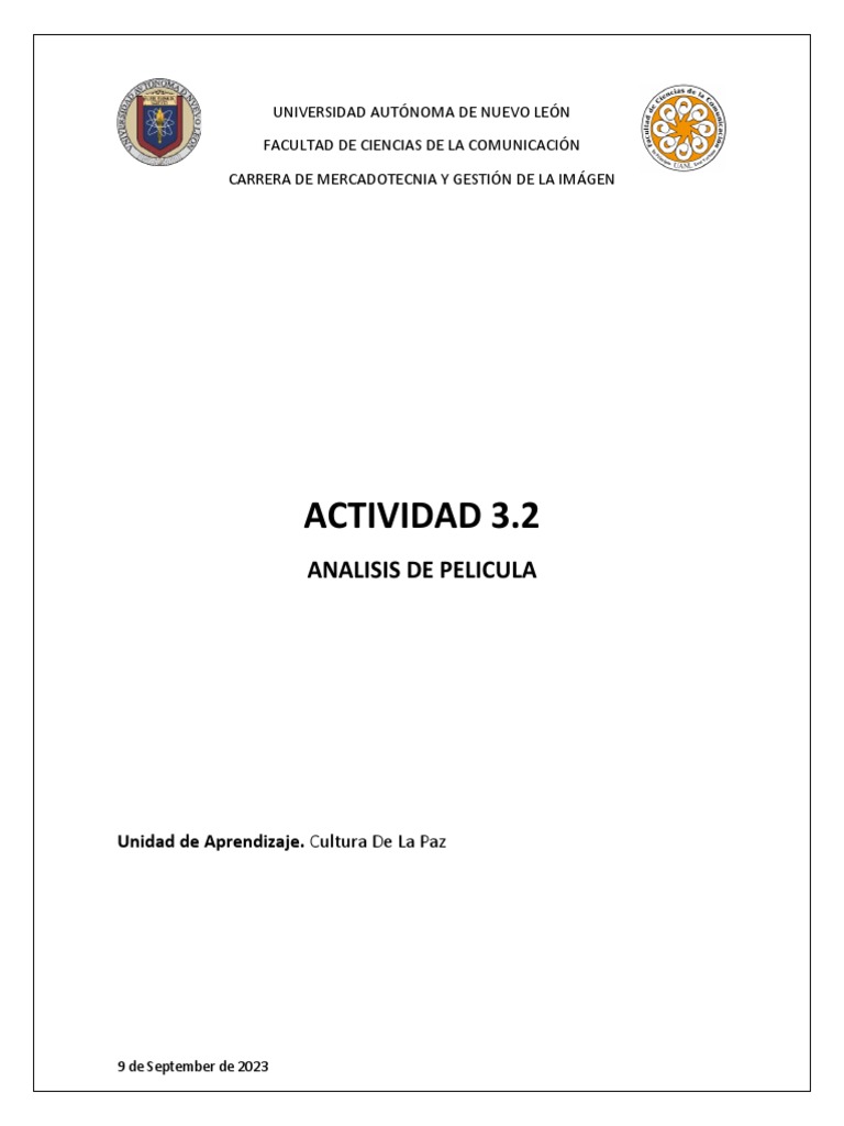 Actividad 3.2 Análisis de Película | PDF