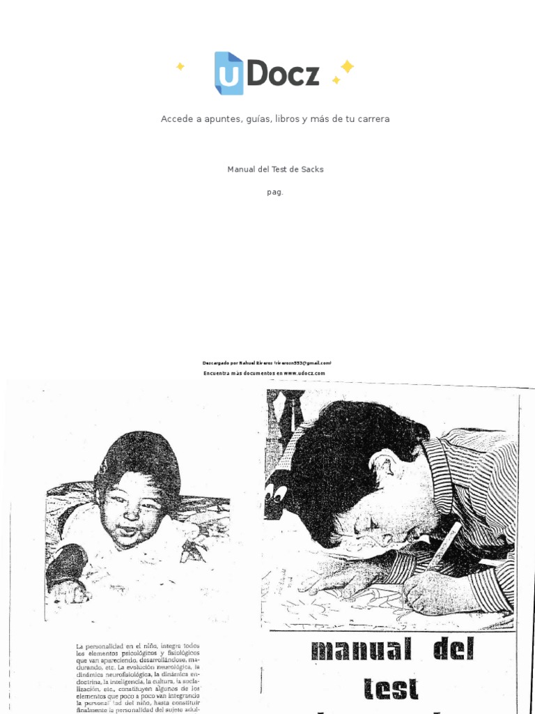Test de Sacks Manual | PDF | Conceptos psicologicos | Sicología