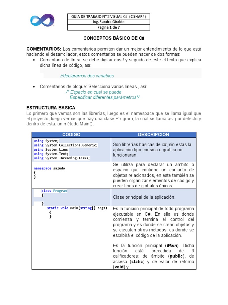2 Guia Visual C# | PDF | C Sharp (lenguaje de programación) | Informática
