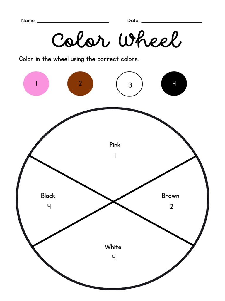 Color Wheel Colouring Worksheet | PDF